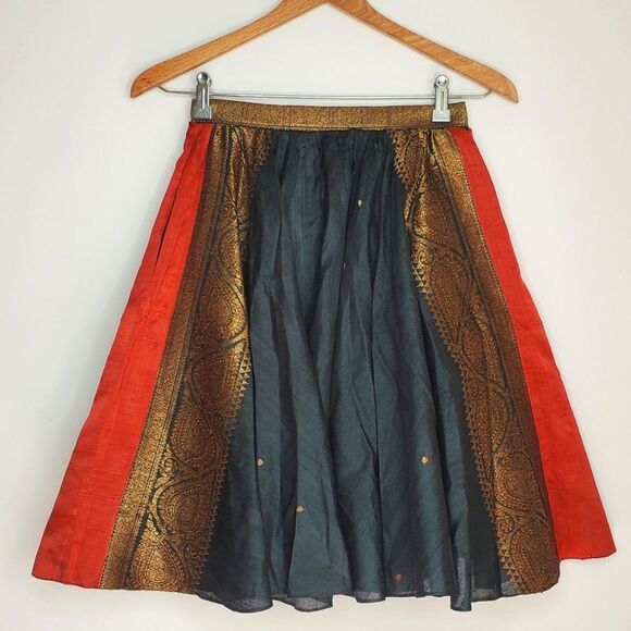 David Josef | Skirts | Vintage 8s David Josef Black Red Madein India ...